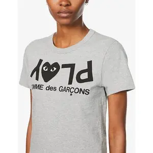 Play Comme Des Garcon Logo-print Cotton-jersey T-shirt