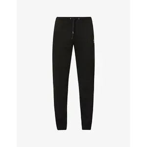 Paul Smith Zebra Brand-embroidered Cotton Jogging Bottoms - Black