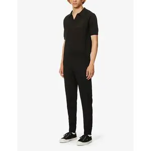 Paul Smith Zebra Brand-embroidered Cotton Jogging Bottoms - Black