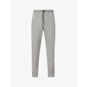 Paul Smith Zebra Brand-embroidered Cotton Jogging Bottoms - Grey Melange
