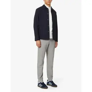 Paul Smith Zebra Brand-embroidered Cotton Jogging Bottoms - Grey Melange