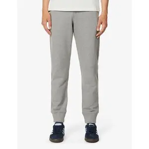 Paul Smith Zebra Brand-embroidered Cotton Jogging Bottoms - Grey Melange