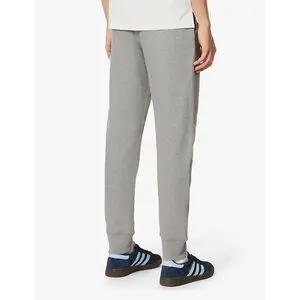 Paul Smith Zebra Brand-embroidered Cotton Jogging Bottoms - Grey Melange