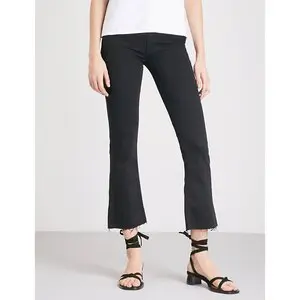 Women's High-Rise Frayed Jeans