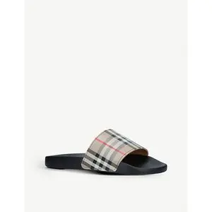 Burberry Furley Checked Sliders