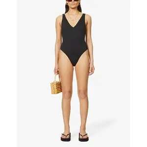 Seafolly Sea Dive V-neck Swimsuit - Black