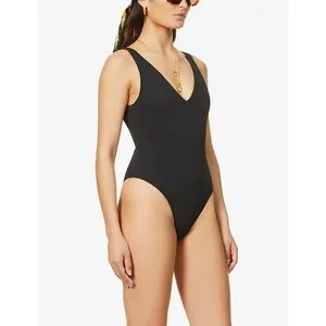 Seafolly Sea Dive V-neck Swimsuit - Black