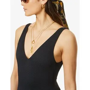 Seafolly Sea Dive V-neck Swimsuit - Black
