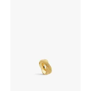 Monica Vinader 18ct Vermeil Sterling Silver Chain Ring - Yellow Gold