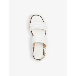 DUNE Kazzy Padded Leather Wedge Sandals