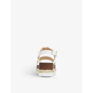 DUNE Kazzy Padded Leather Wedge Sandals