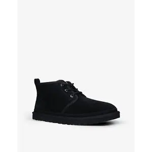 UGG Neumel Logo-debossed Suede Chukka Boots - Black