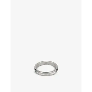 Boucheron Godron Platinum Band Ring - Silver