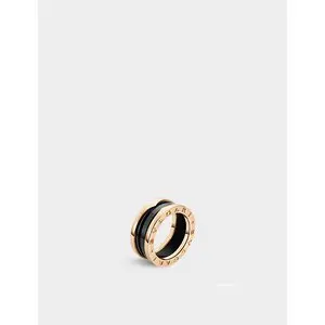 BVLGARI B.zero1 18ct Rose-gold And Ceramic Ring