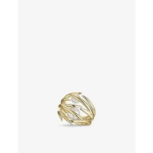 SHAUN LEANE Cherry Blossom Pearl Ring - Yellow Gold Vermeil