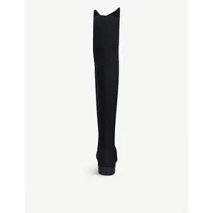 STUART WEITZMAN 5050 Suede Heeled Over-the-knee Boots