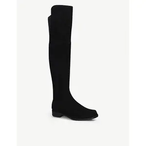 STUART WEITZMAN 5050 Suede Heeled Over-the-knee Boots