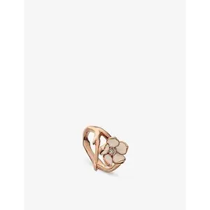 SHAUN LEANE Cherry Blossom Diamond Ring - Rose Gold Vermeil
