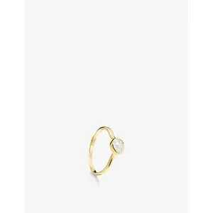 Monica Vinader Siren™ Gemstone Ring In 18ct Vermeil - Yellow Gold