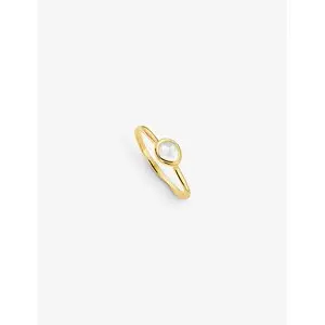 Monica Vinader Siren™ Gemstone Ring In 18ct Vermeil - Yellow Gold