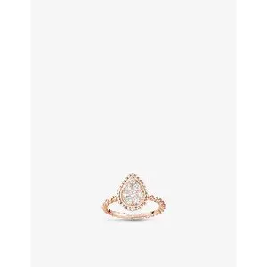 Boucheron Serpent Bohème Rose Gold And Diamond Ring - Pink