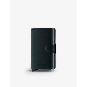 SECRID Miniwallet Optical Leather And Aluminium Cardholder Black Titanium
