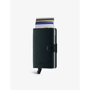 SECRID Miniwallet Optical Leather And Aluminium Cardholder - Black Titanium