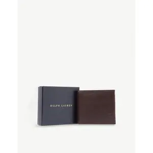 Polo Ralph Lauren Pony-embossed Pebbled Leather Billfold Wallet - Brown