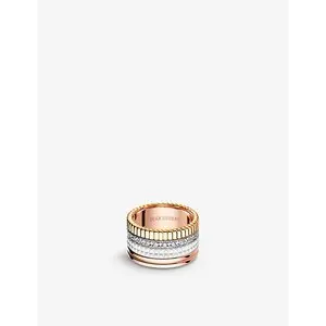 Boucheron Quatre 18ct Gold, Diamond And Ceramic Ring - White/yellow/pink Gold
