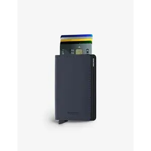 SECRID Slimwallet Matte Leather And Aluminium Cardholder - Night Blue