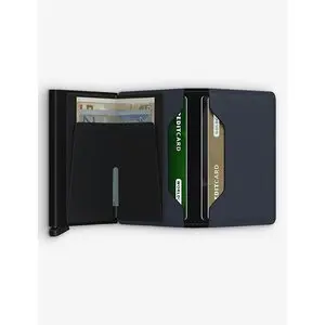 SECRID Slimwallet Matte Leather And Aluminium Cardholder - Night Blue