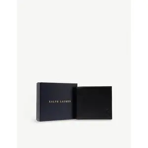 Polo Ralph Lauren Pony-embossed Pebbled Leather Billfold Wallet - Black