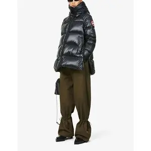 Canada Goose Cypress Funnel-neck Shell-down Jacket - Black