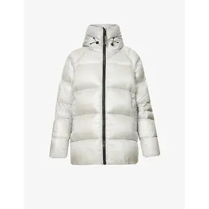Canada Goose Cypress Funnel-Neck Shell-Down Jacket Silverbirch