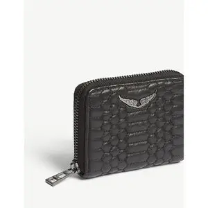 Zadig&Voltaire Matelasse Leather Wallet - Noir