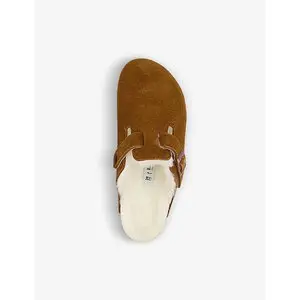 BIRKENSTOCK Boston Buckle-detail Suede And Shearling Sandals