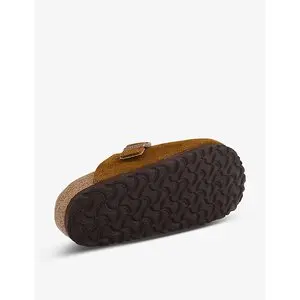 BIRKENSTOCK Boston Buckle-detail Suede And Shearling Sandals