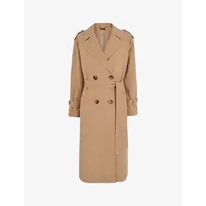 Whistles Riley Double-breasted Woven Trench Coat - Cream