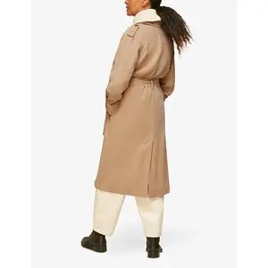 Whistles Riley Double-breasted Woven Trench Coat - Cream