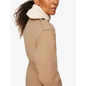Whistles Riley Double-breasted Woven Trench Coat - Cream