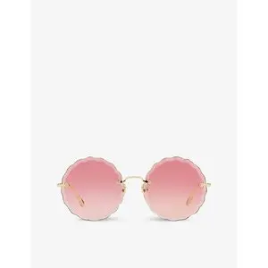 Chloé Ch0047s Rimless Scalloped Sunglasses - Pink