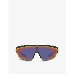 Prada Ps 03xs Shield-frame Nylon Sunglasses
