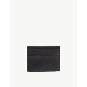 Polo Ralph Lauren Logo-debossed Pebbled-leather Cardholder - Black