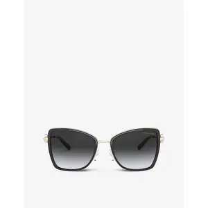 Michael Kors Square-frame Metal Sunglasses - Gold