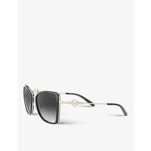 Michael Kors Square-frame Metal Sunglasses - Gold