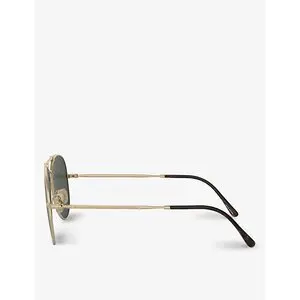 Ray-ban Aviator-frame Polarised Titanium Sunglasses