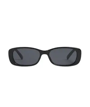 Le Specs Rectangular-frame Acetate Sunglasses - Mat Blk Coal Smoke Mono
