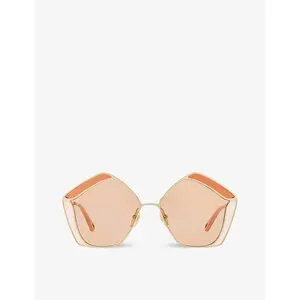 Chloé Gemma Pentagon-frame Sunglasses - Pink