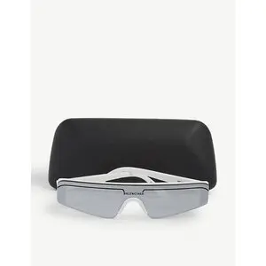 Balenciaga Bb0003s Rectangle-frame Sunglasses - White