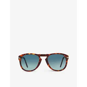 Persol Po0714 Acetate Aviator Sunglasses - Brown
